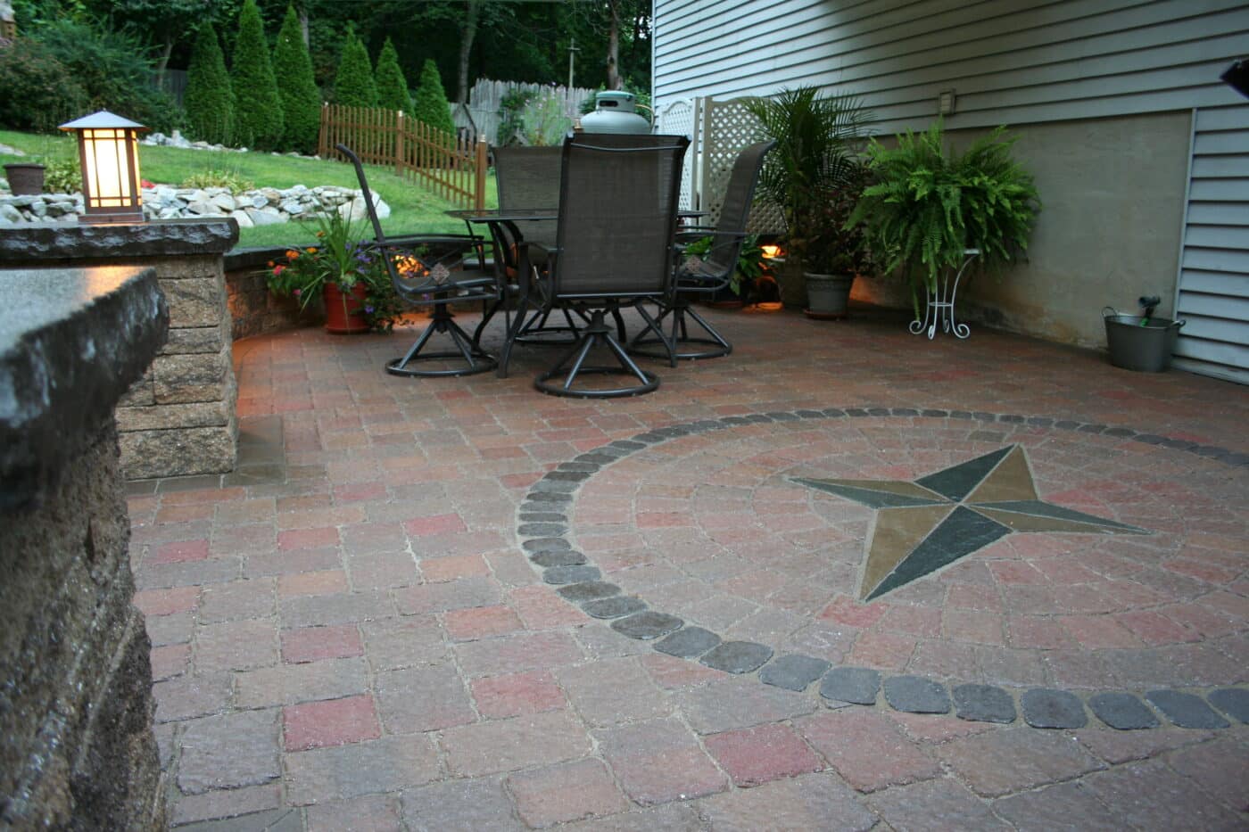 Compass Rose Paver Inlay by Willow Gates Home & Landscape
